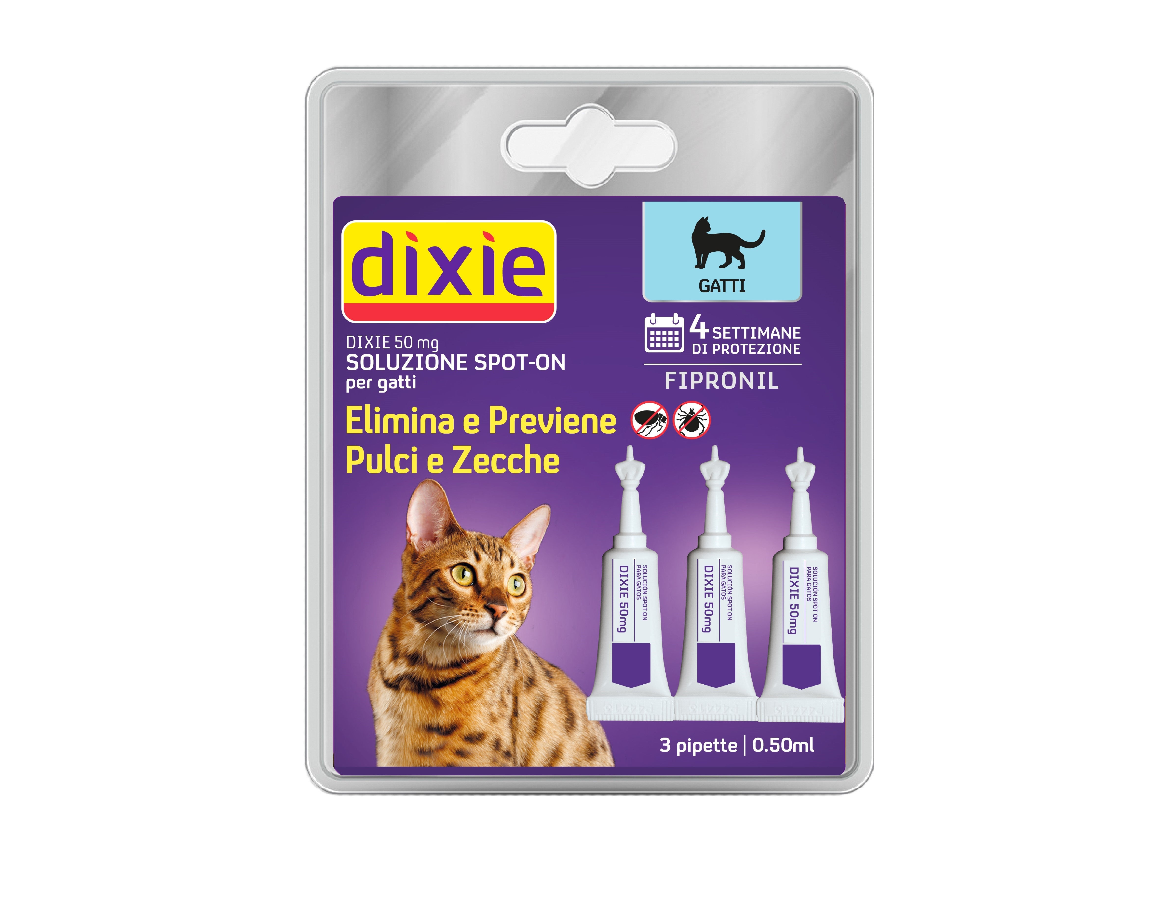 Dixie - Pipette Gatto Fipronil Blister 3 Pz (ML/Size: 0,5 ...